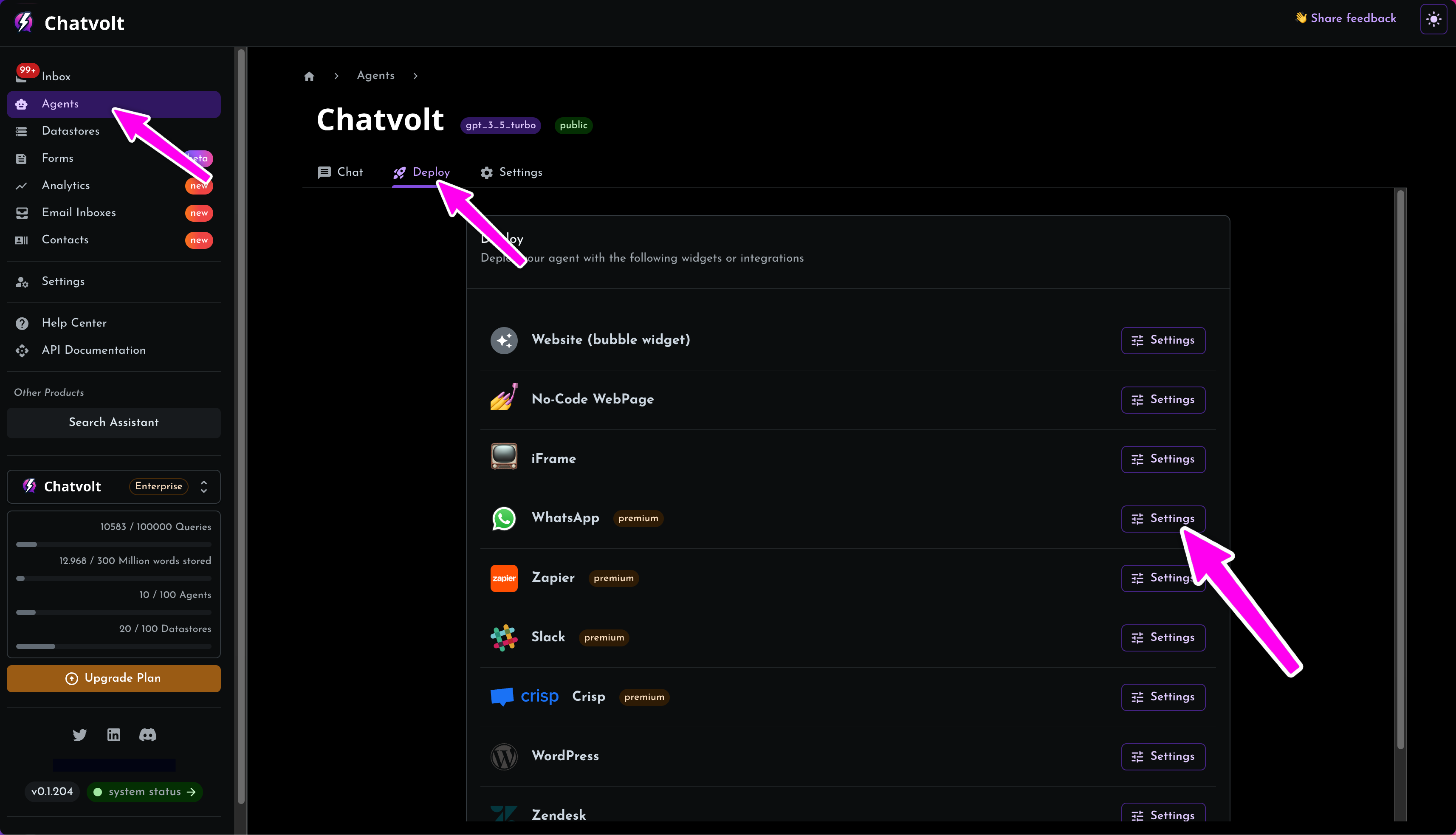 Whatsapp - Chatvolt AI - Connect custom data to large language models
